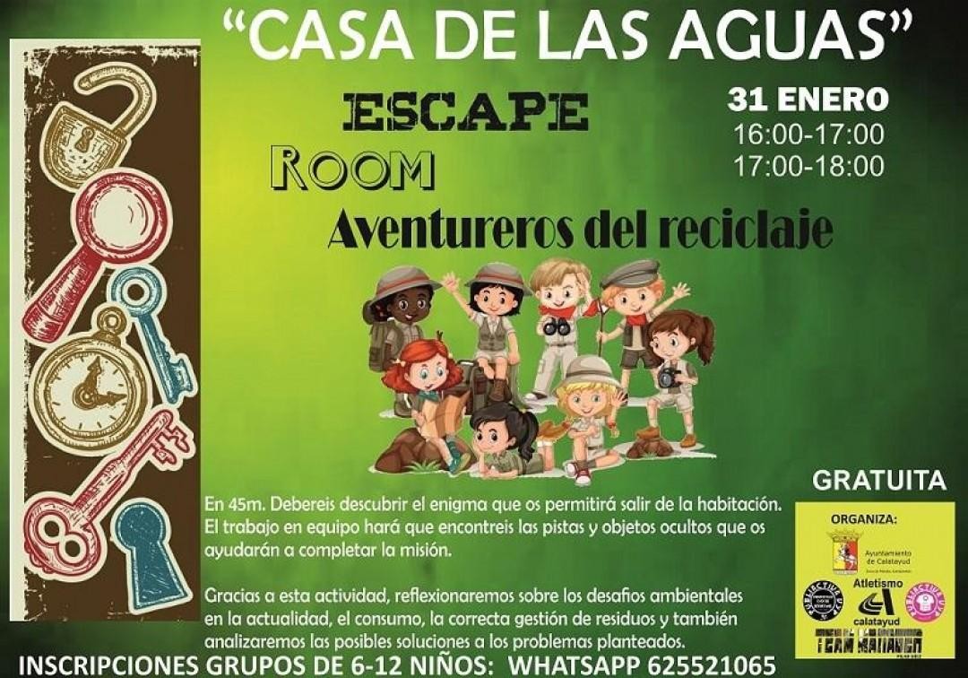 un escape room en la casa de las aguas para aventureros del reciclaje